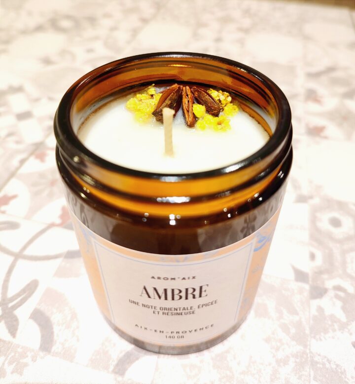 BOUGIE AMBRE – Boutique en ligne Arom'Aix
