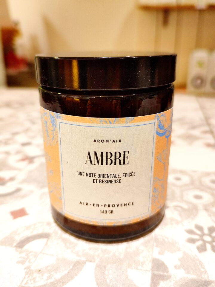 BOUGIE AMBRE – Boutique en ligne Arom'Aix